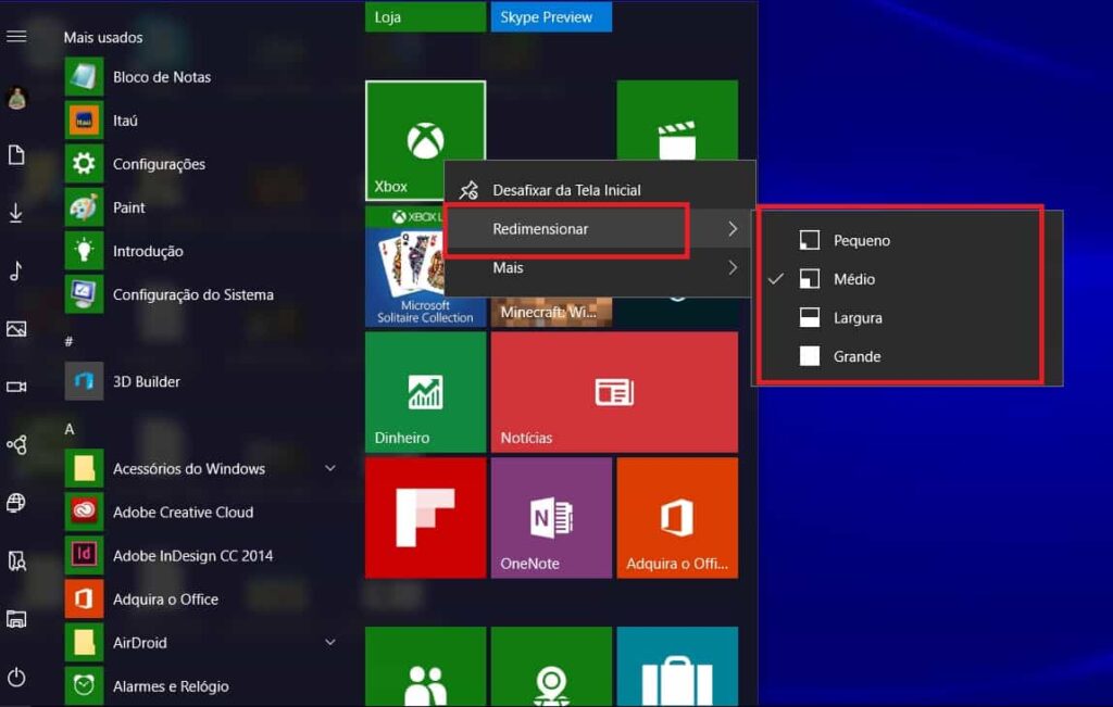 Como customizar o menu iniciar do Windows 10 | AppTuts