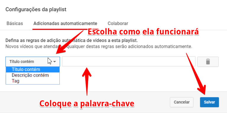 8 passos para criar playlists no Youtube e alimentá-la automaticamente